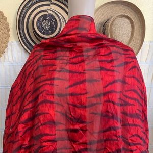 Vintage | Accessories | Vintage Animal Print Large Silk Scarf | Poshmark